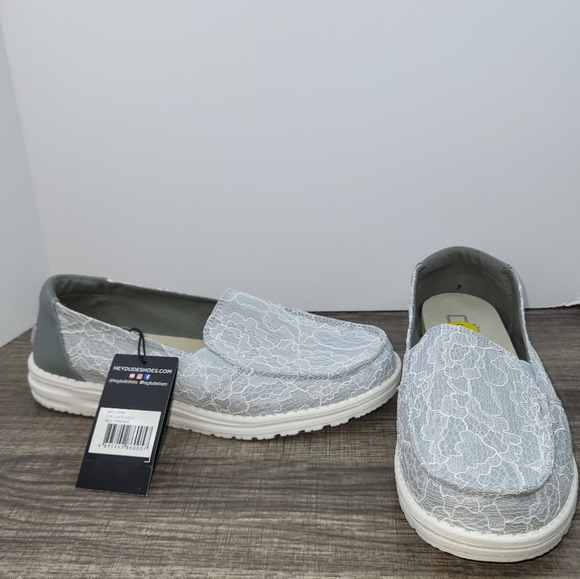 Hey Dude | Shoes | Hey Dude Lena Lace Azur Womens Lightweight Slipon ...